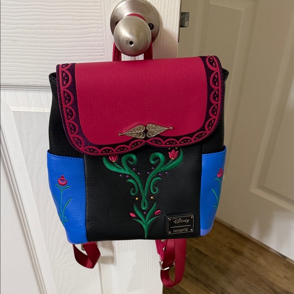 Loungefly | Bags | Disney Loungefly Black Pink And Blue Backpack | Poshmark